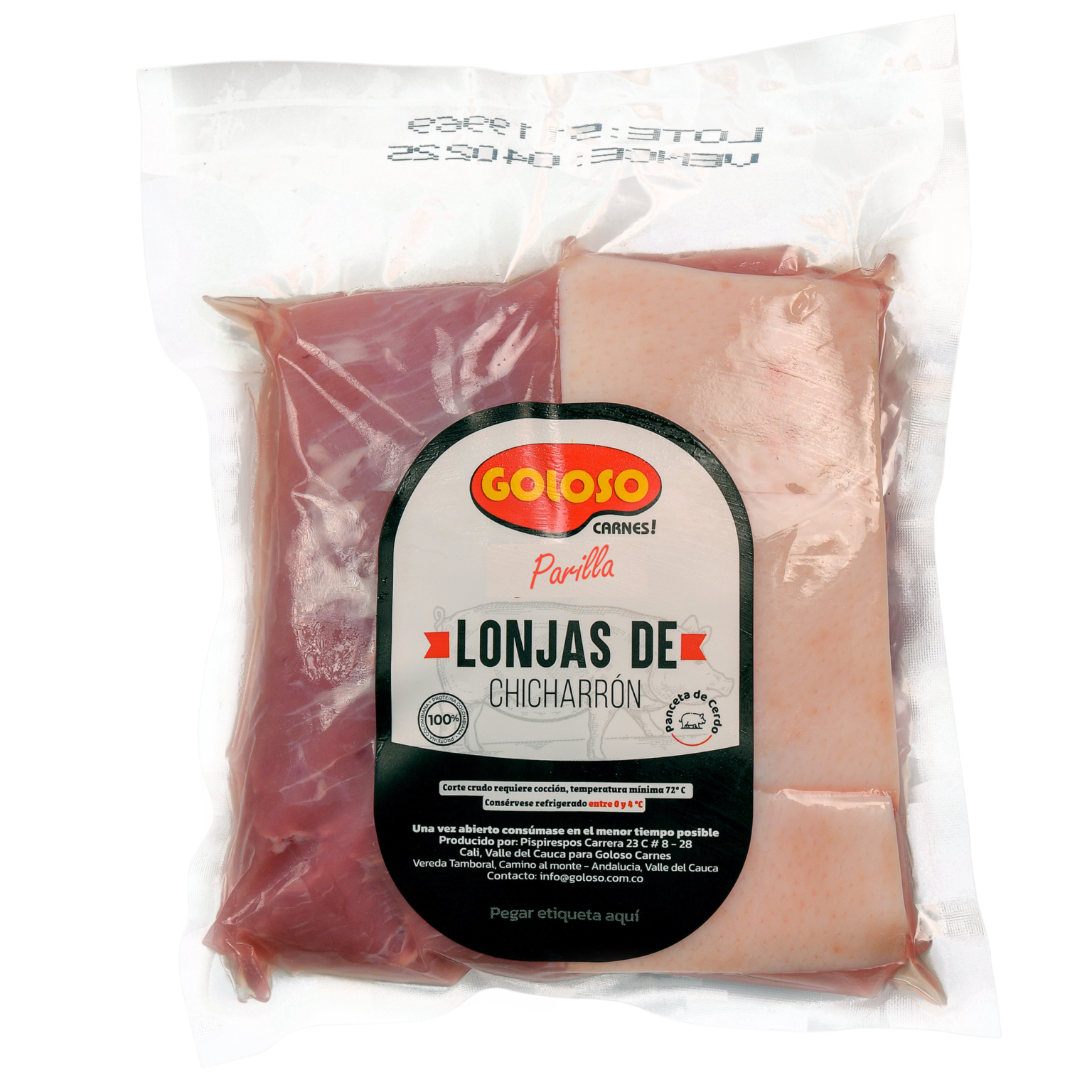 LONJAS DE CHICHARRÓN GOLOSO PARRILLA X 500G APROX – Goloso
